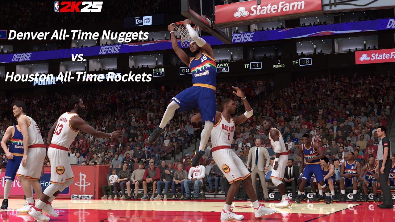 NBA 2K25 - Denver All-Time Nuggets vs. Houston All-Time Rockets | Quick ...