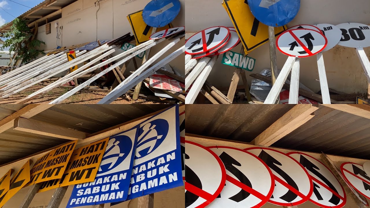 PEMBUATAN RAMBU LALU LINTAS TAMBANG BAUKSIT #tambang #rambulalulintas # ...