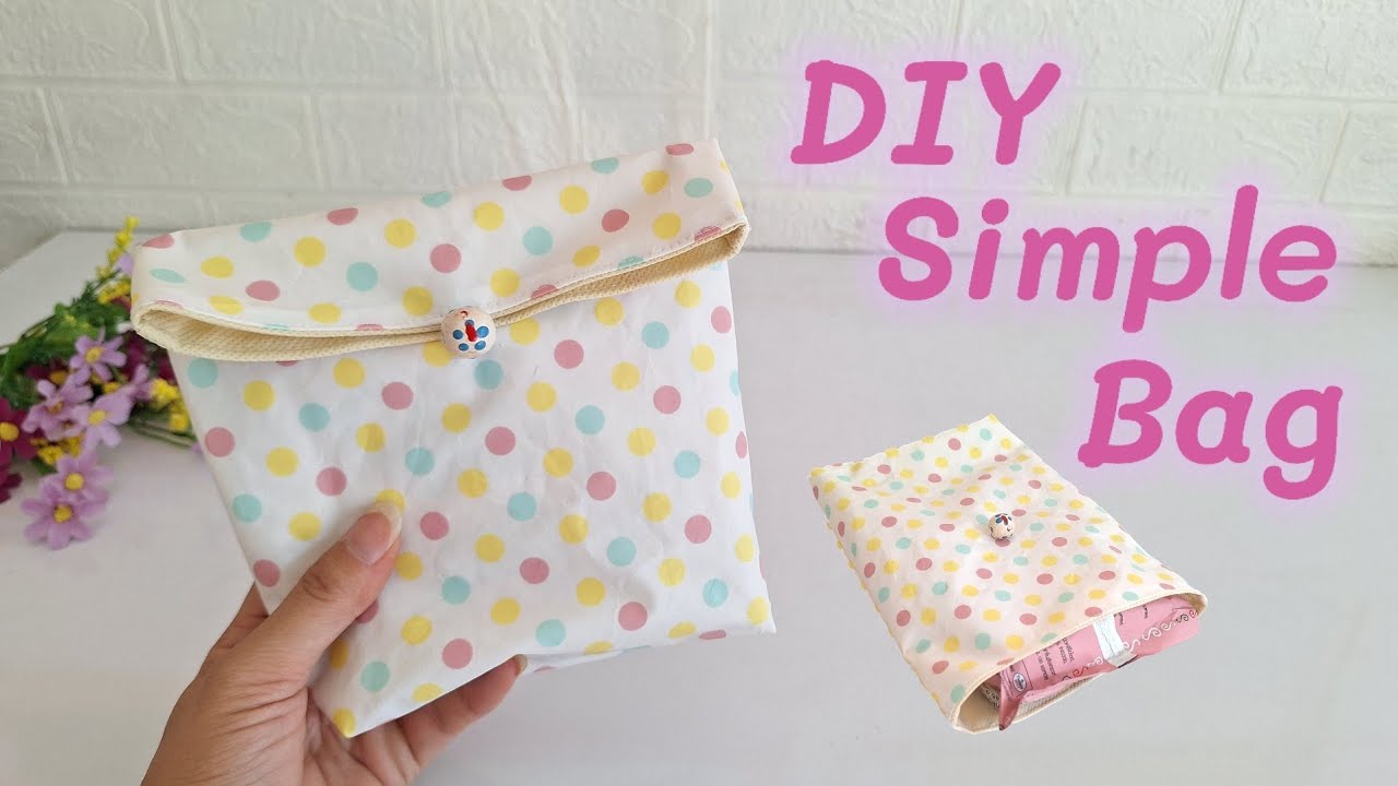 DIY Simple Bag. How to sew basic bag. cute bag. sewing tutotrial. - YouTube