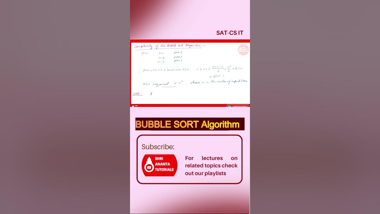 Bubble Sort Algorithm And Its Complexity Bubblesort Array Computerengineering Datastructure