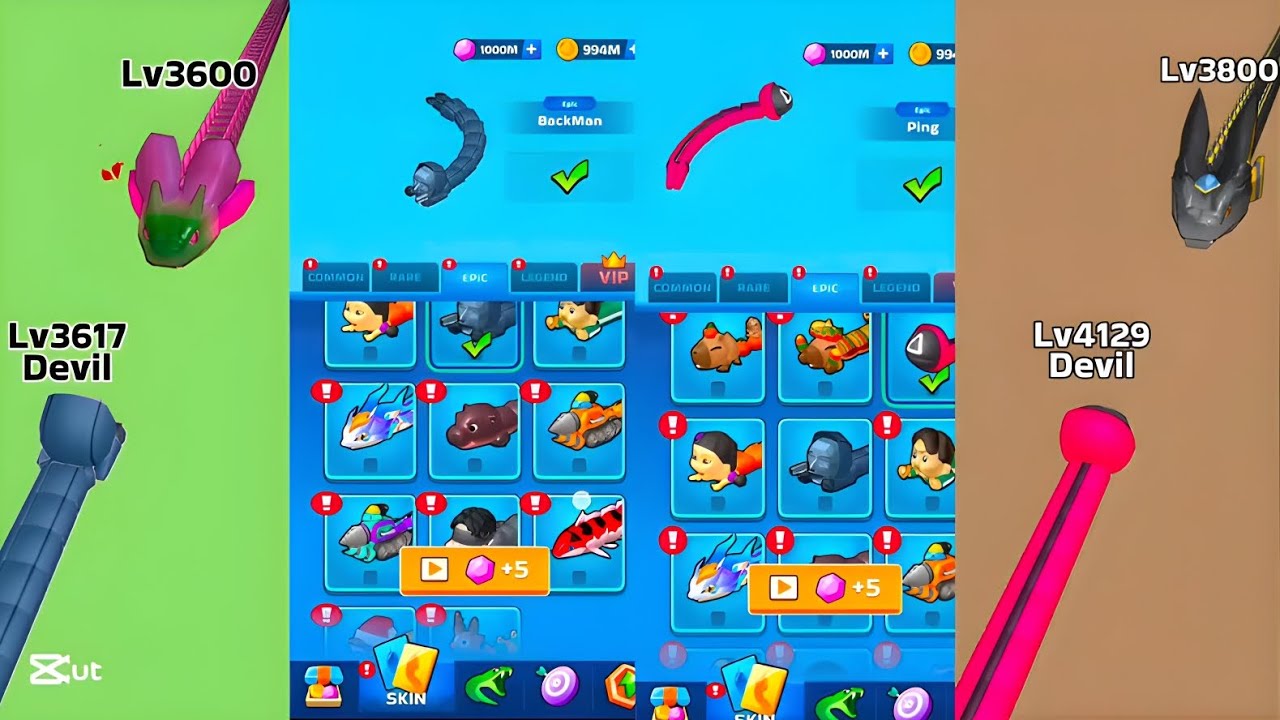 snake clash! Epic Snakes fight the all Bosses and win the all levels %🥳 ...