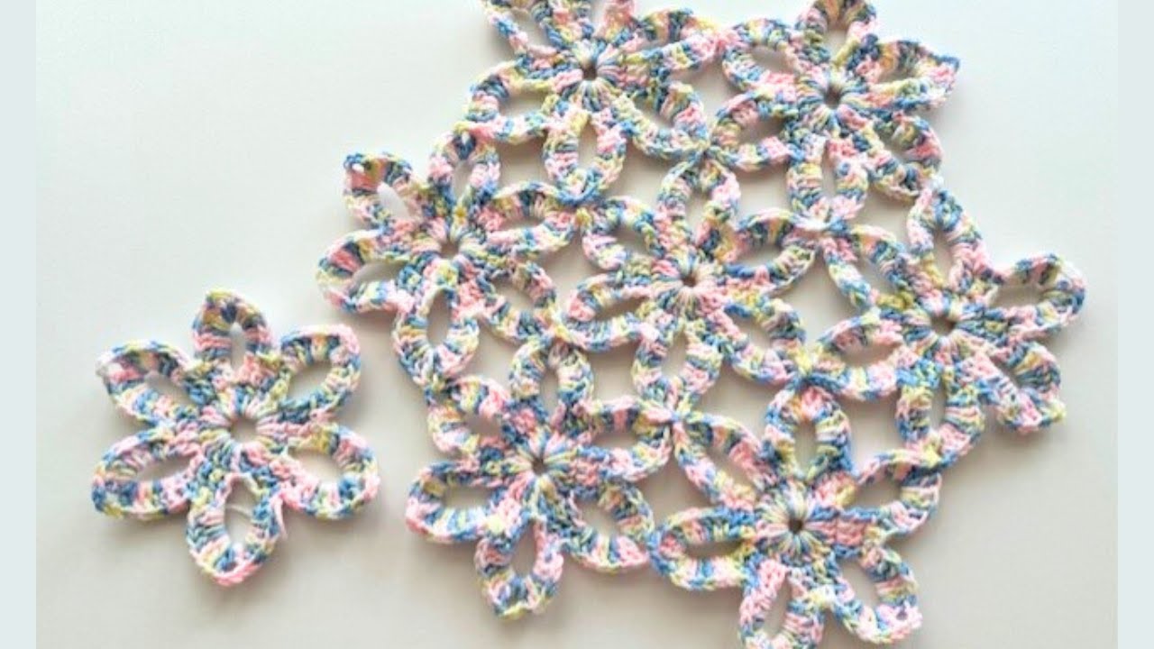Easy Crochet Flower | Easy Crochet Flower Motif - YouTube