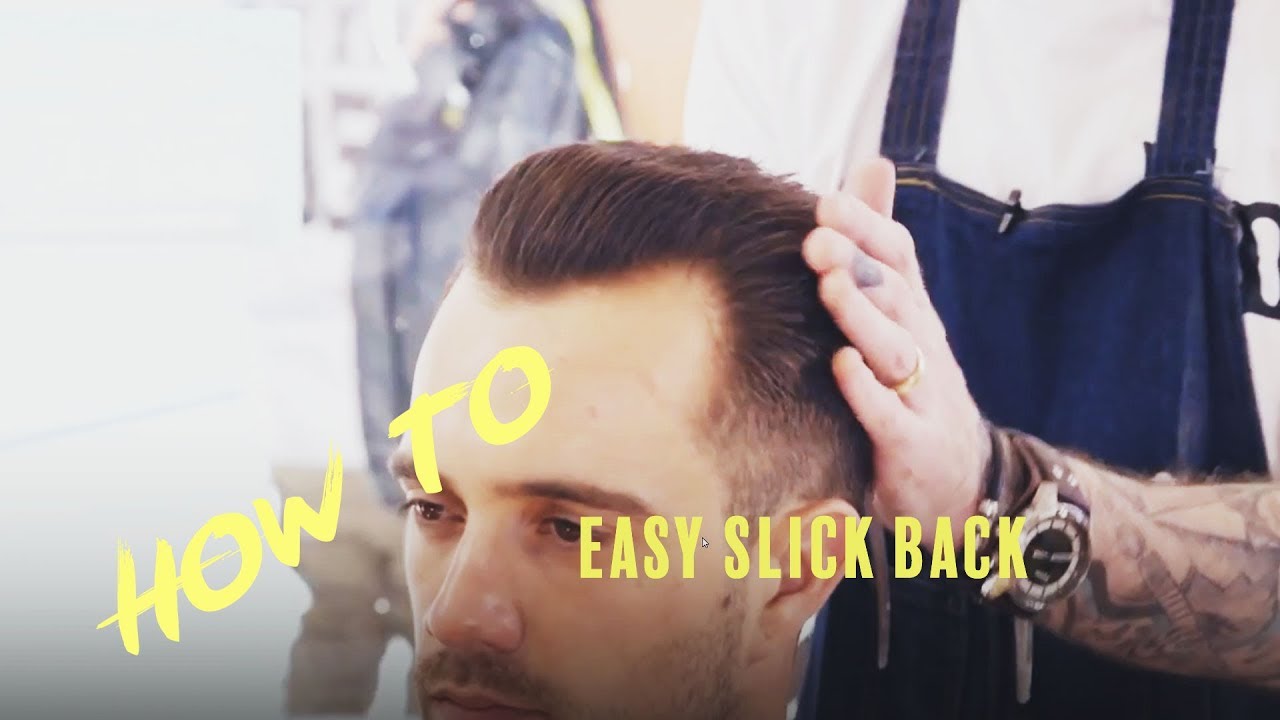 BARBER TUTORIAL - How to cut & style an easy slick back - YouTube
