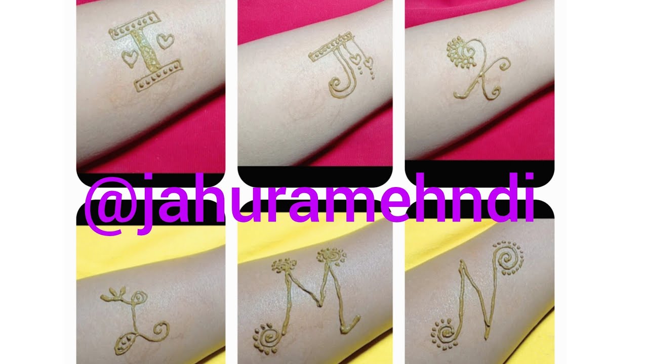 Alphabet (I-N) Mehndi Design, Letter Mehndi Tattoo Design @Jahuramehndi ...