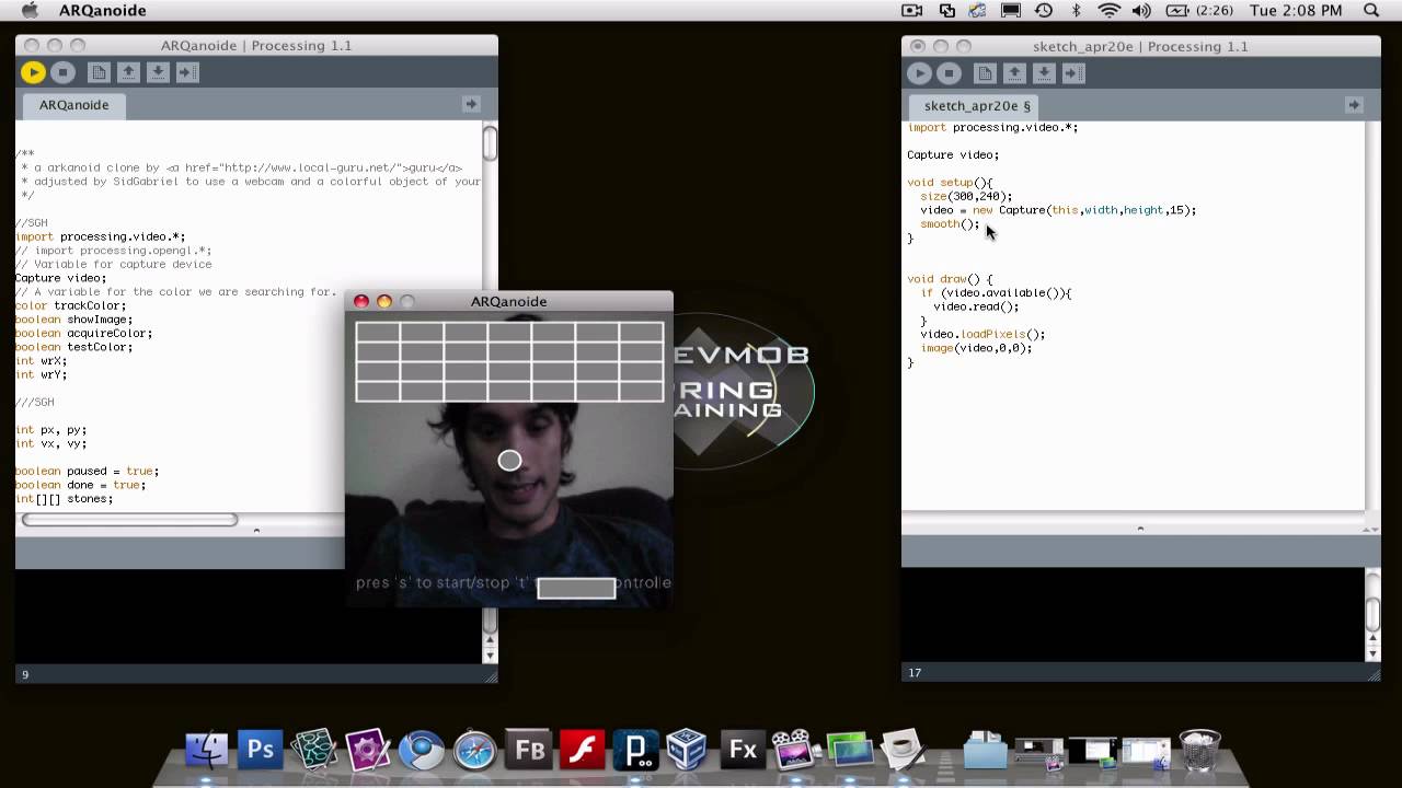 Marker Free AR With Color Tracking in Processing 1.0 - YouTube