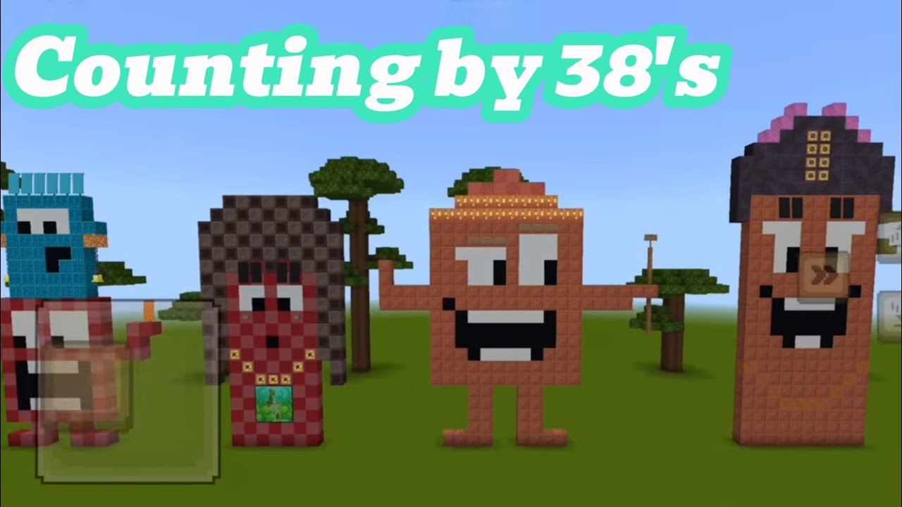 Maheer's counting by 38's in crafting and building - YouTube