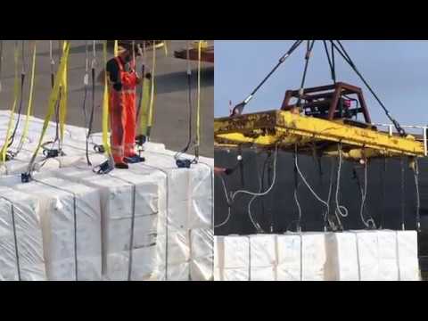Manoeuvering of 1000T wood/paper pulp with Automatic Hooks | Smart ...