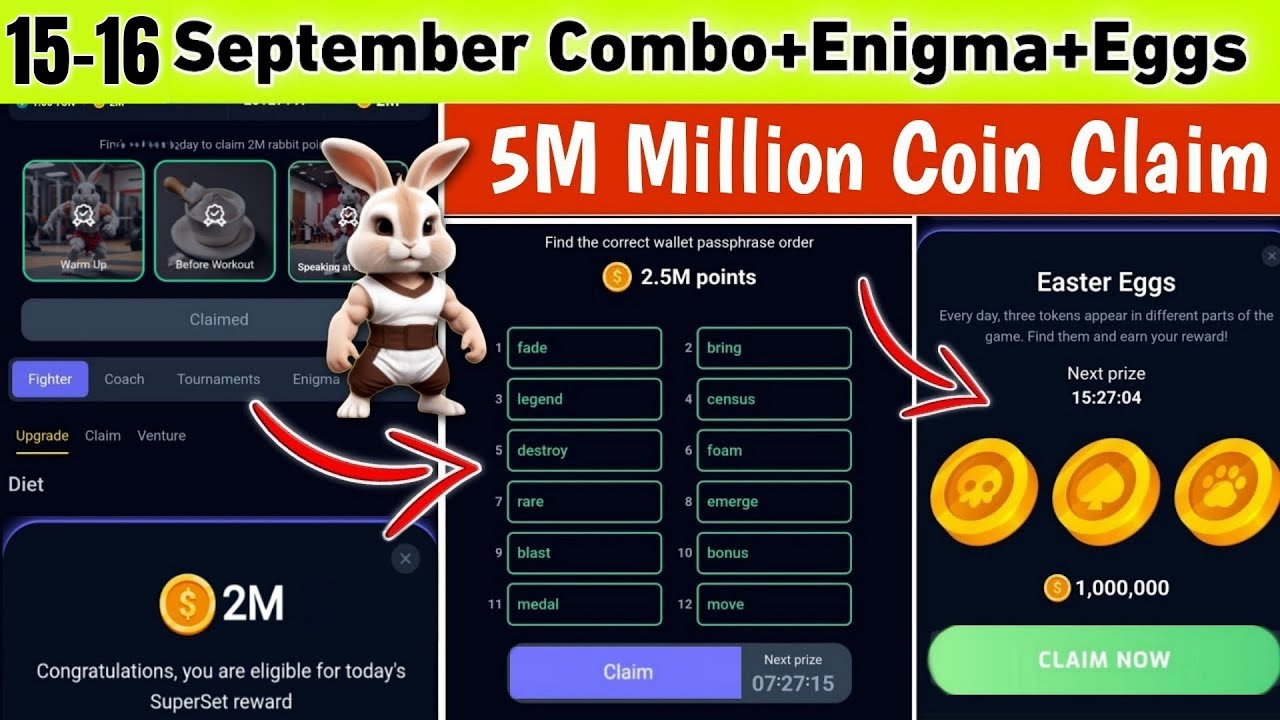 15 September rocky rabbit combo today | rocky rabbit enigma today ...