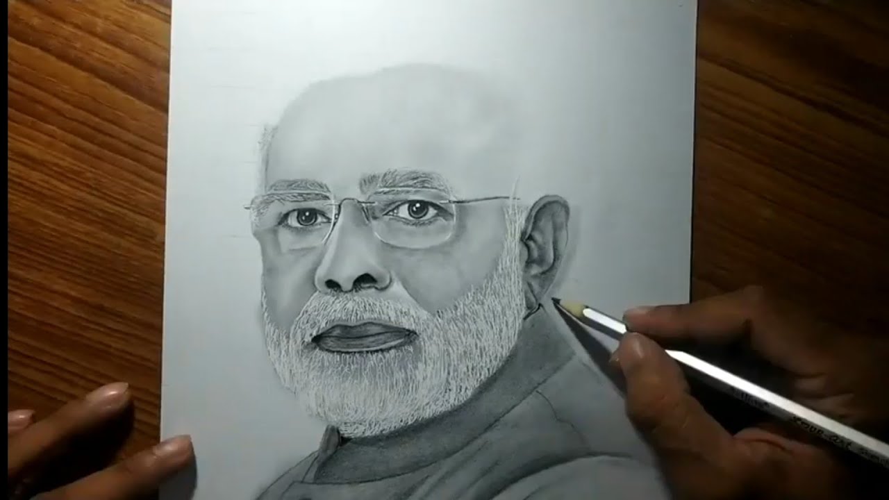How To Draw Modi Sketch | Drawing - YouTube