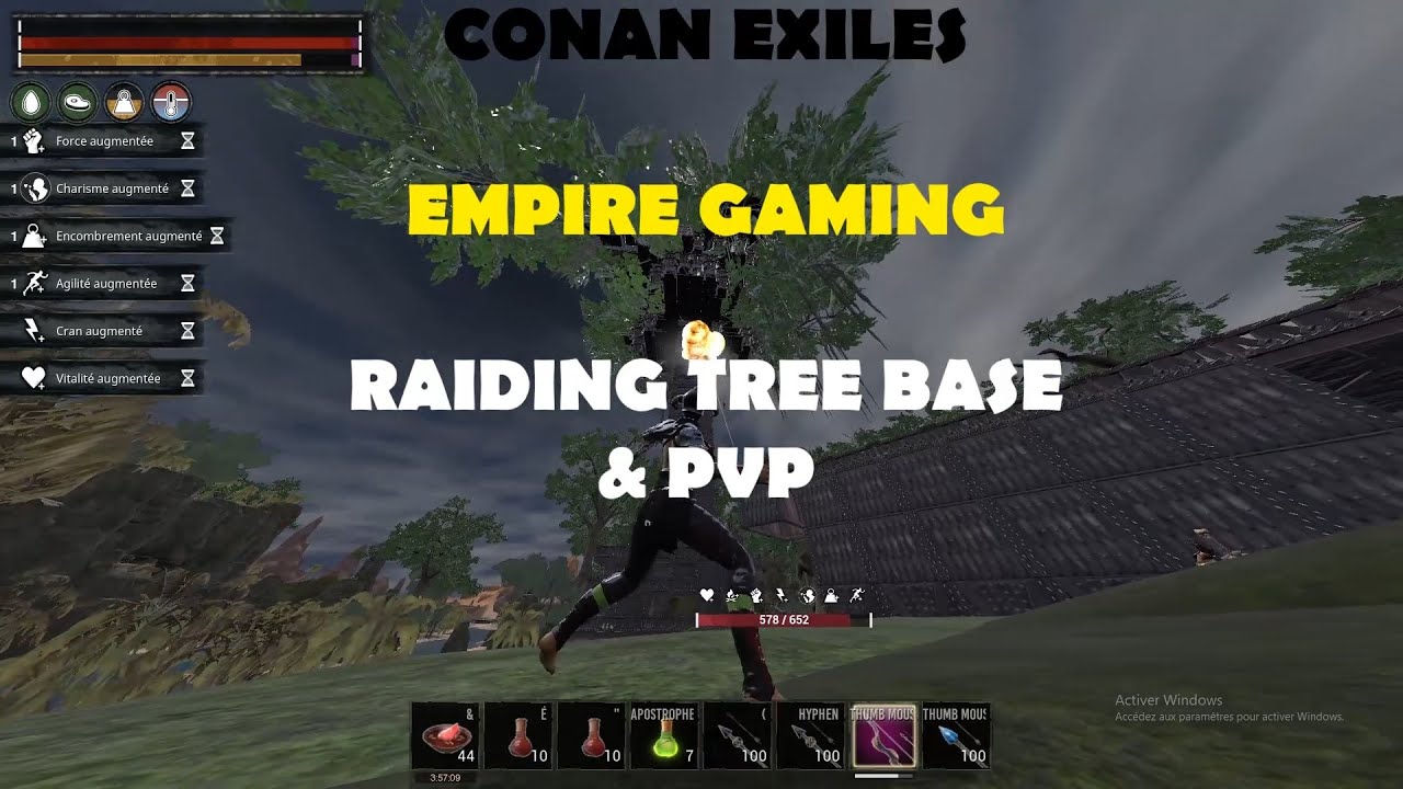 Conan Exiles : Empire Gaming - Raiding tree base & PVP - YouTube