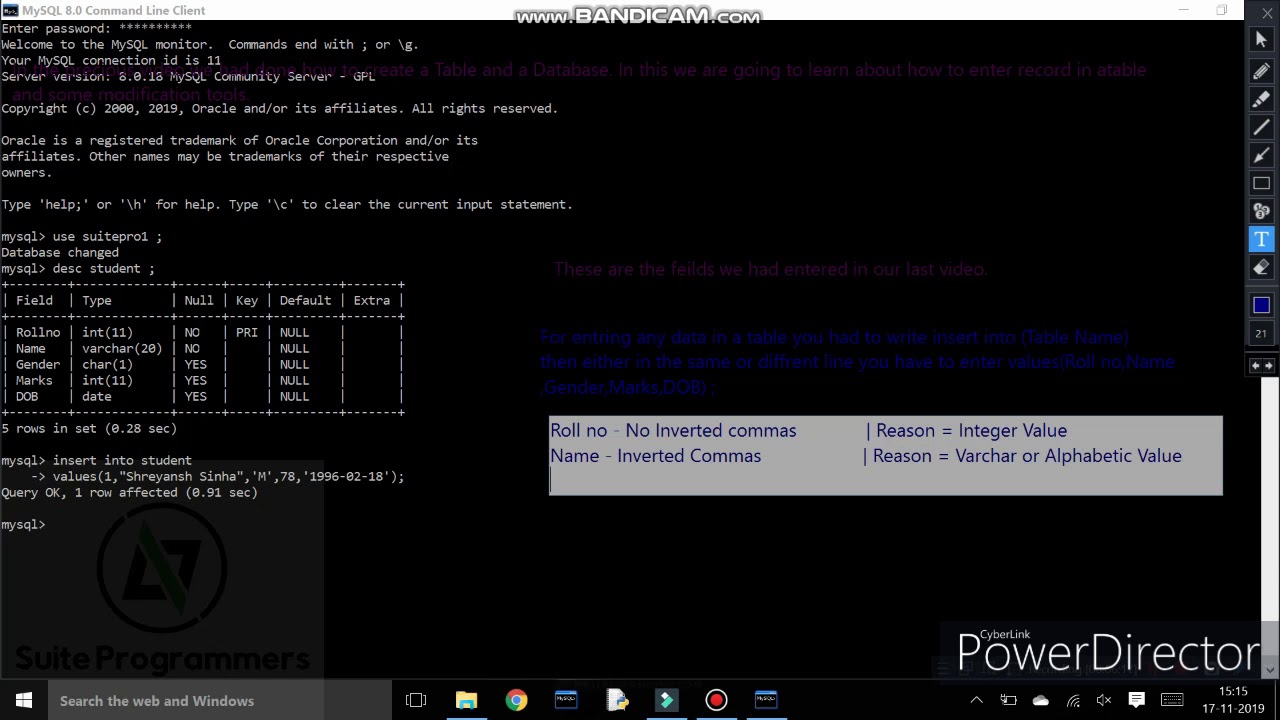 How To Insert Records In A Table My SQL 2 YouTube How To Insert Records In A Table My SQL 2 YouTube