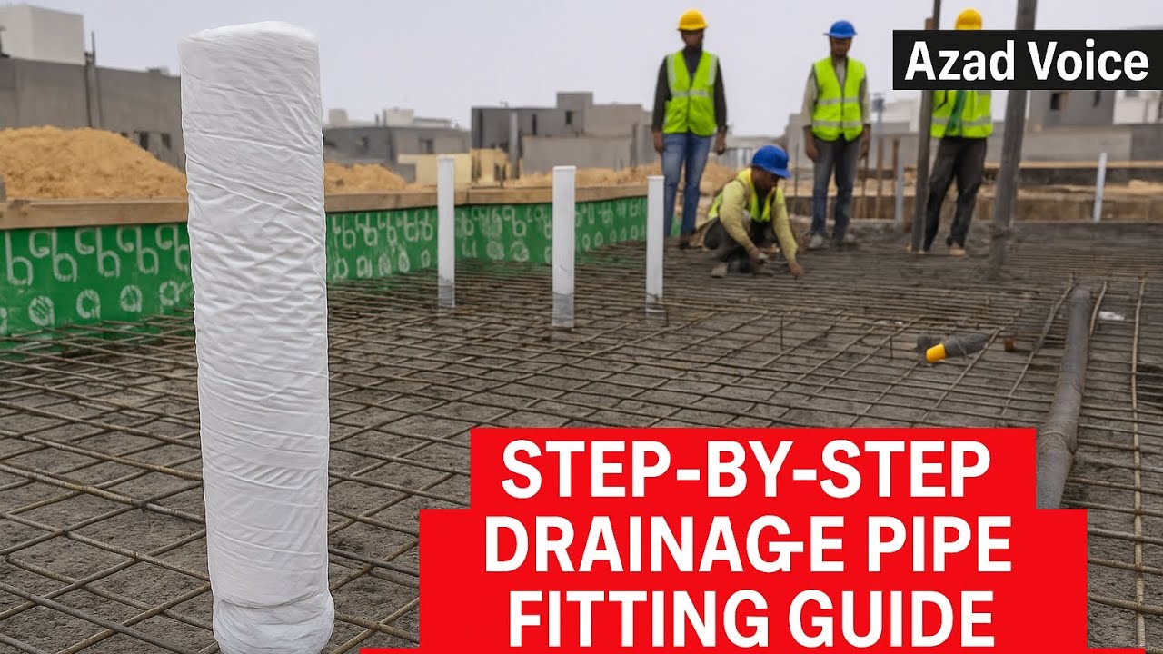 110mm Pipe Installation in Slab | Easy Trick with Plastic Wrap ...
