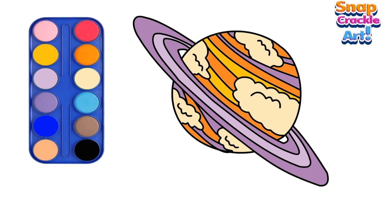 How To Draw Planet Saturn Step By Step | Drawing Lesson Made Fun And ...