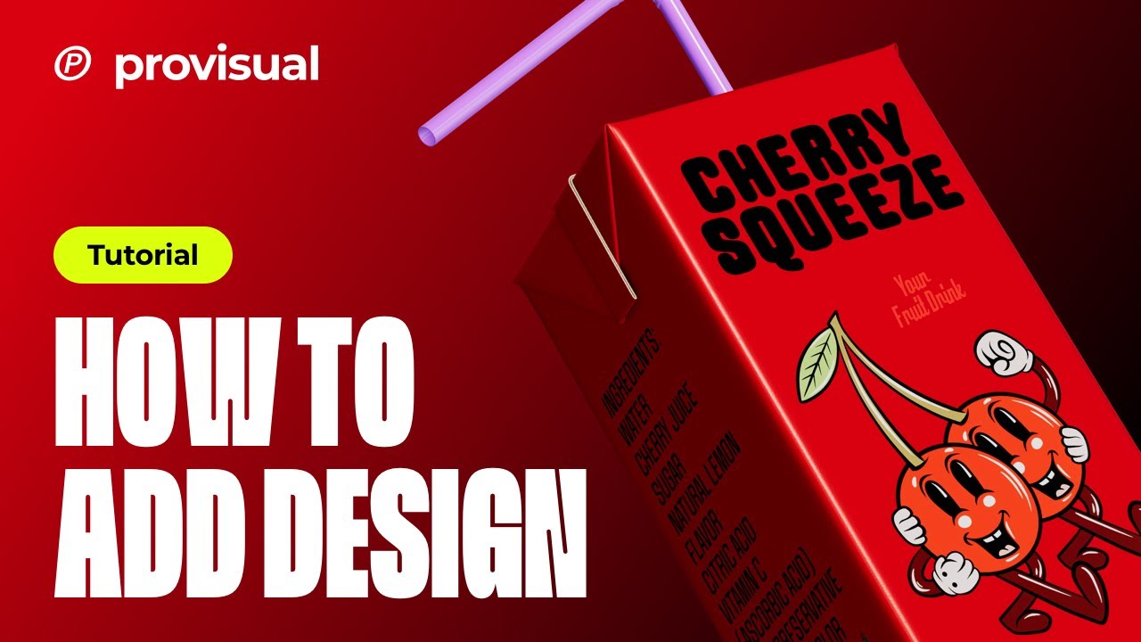 Provisual Tutorial: How to Edit an Opened 200ml Juice Box 3D Mockup ...