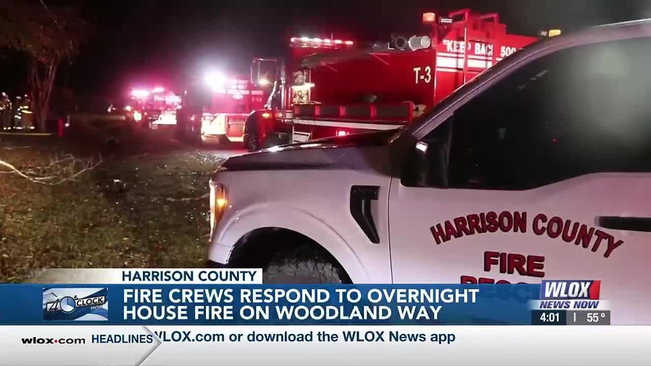 Harrison County fire crews respond to overnight house fire on Woodland ...