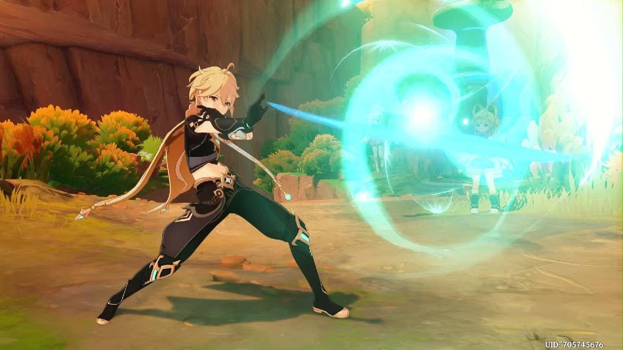 Genshin Impact aether show kachina his elemental powers cutscene - YouTube