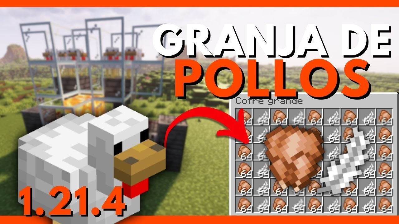 🐓 Cómo Hacer una Granja de Pollos Automática en Minecraft 1.21.4 🥚 ...