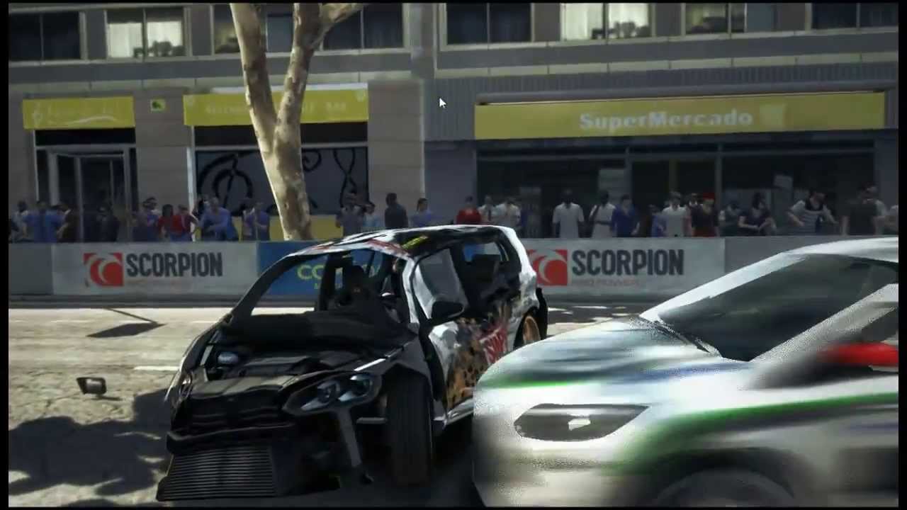 2 spectacular crashes in GRID 2 - YouTube