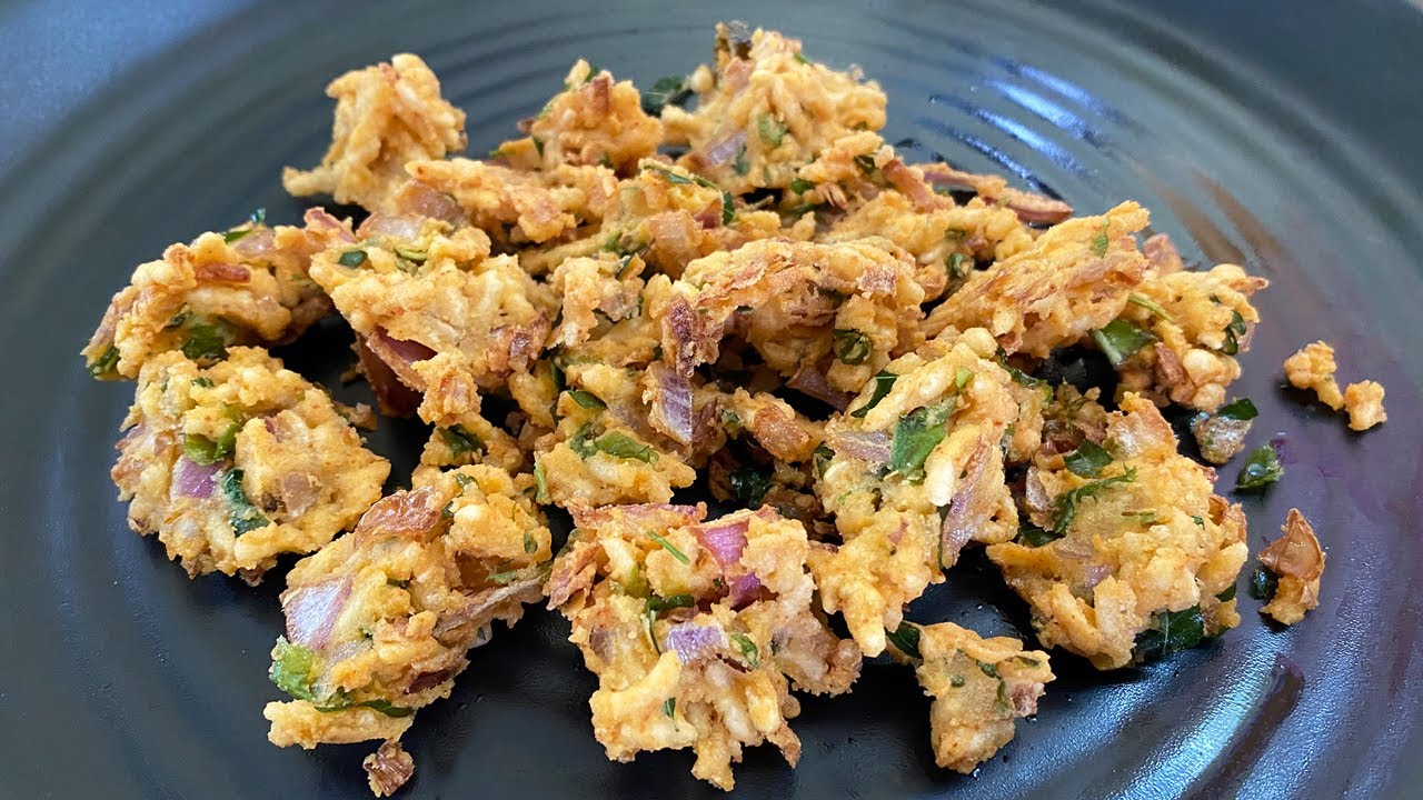 5 Minute Easy Snacks | Pori Pakoda | Easy Snacks to Make at Home ...