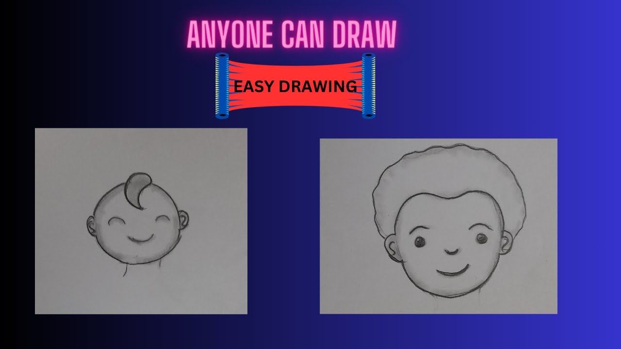 How to draw cartoons #5 for kids | Basic drawing | Easy Face drawing ...