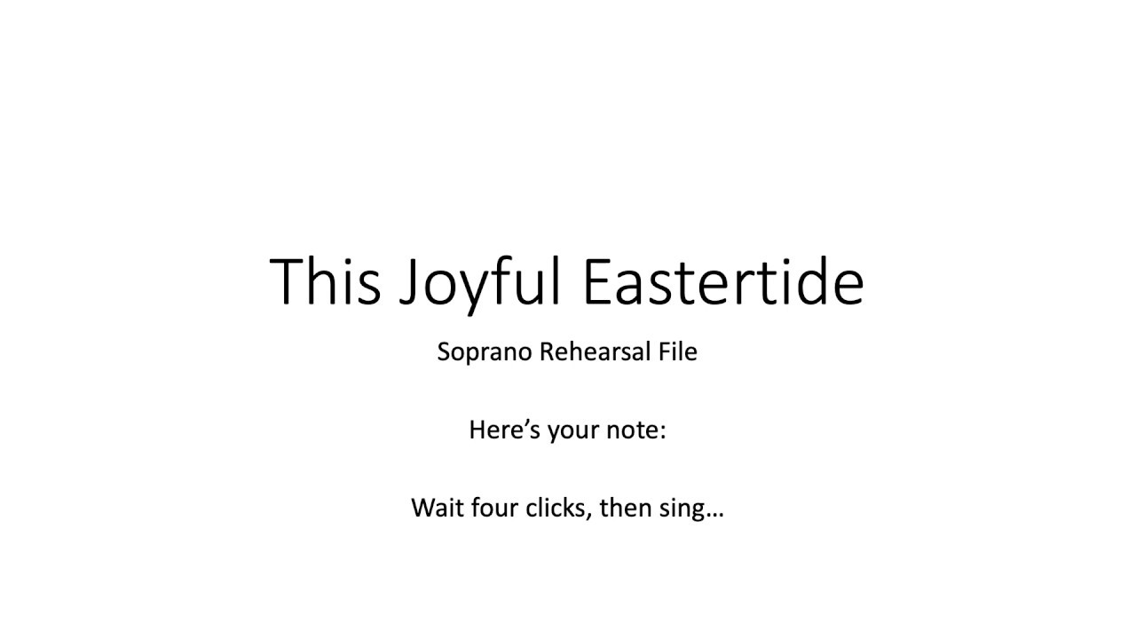 This Joyful Eastertide Soprano - YouTube