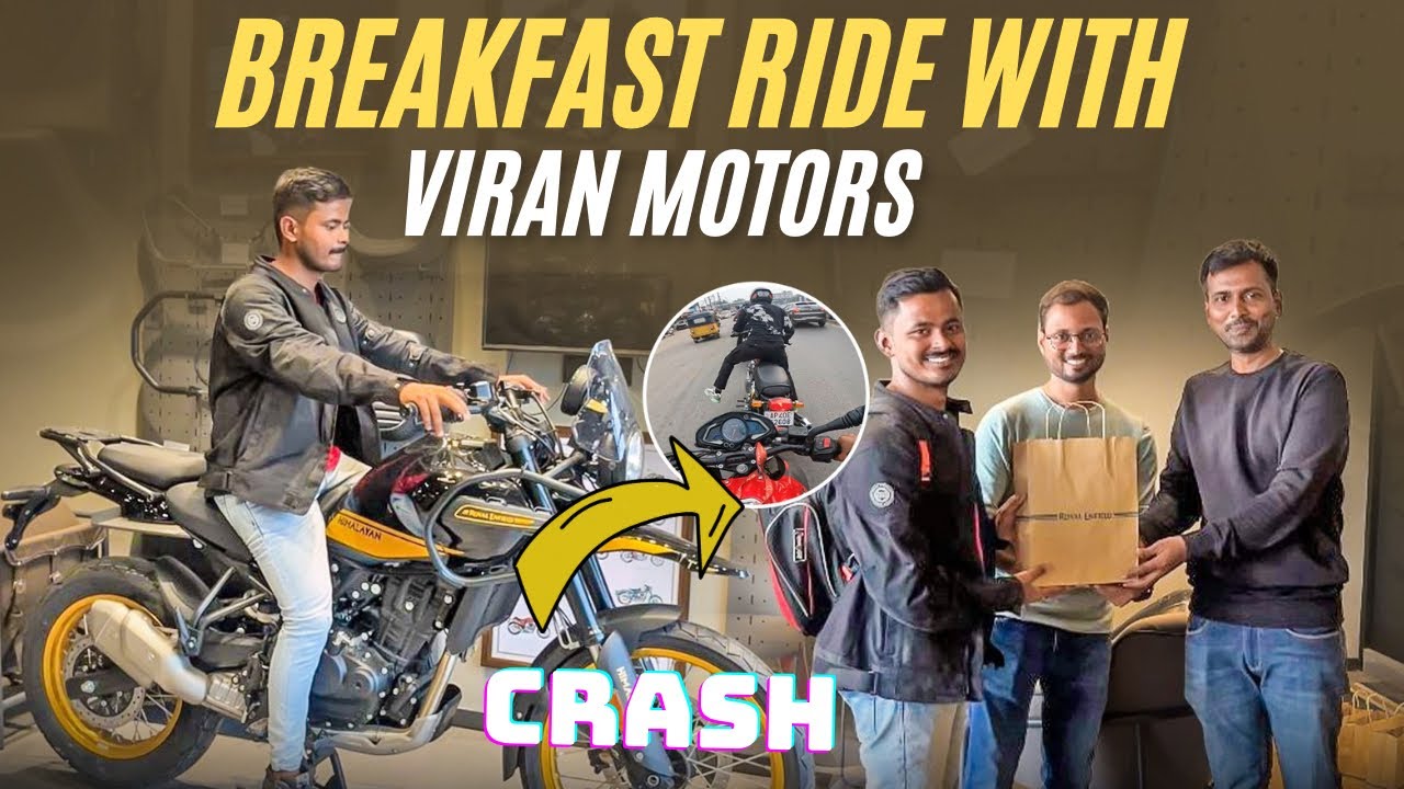 BREAKFAST RIDE WITH || VIRAN MOTORS KURNOOL || NS GT CRASHED💥|| - YouTube