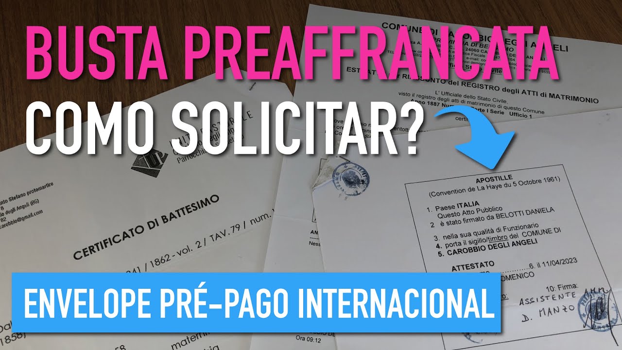 BUSTA PREAFFRANCATA: Envio de Envelope Pré-Pago Para a Itália (Coupon ...