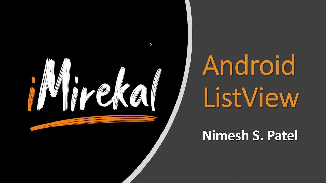 #9 Android Simple ListView using Array #Android #AndroidStudio #iMirekal - YouTube