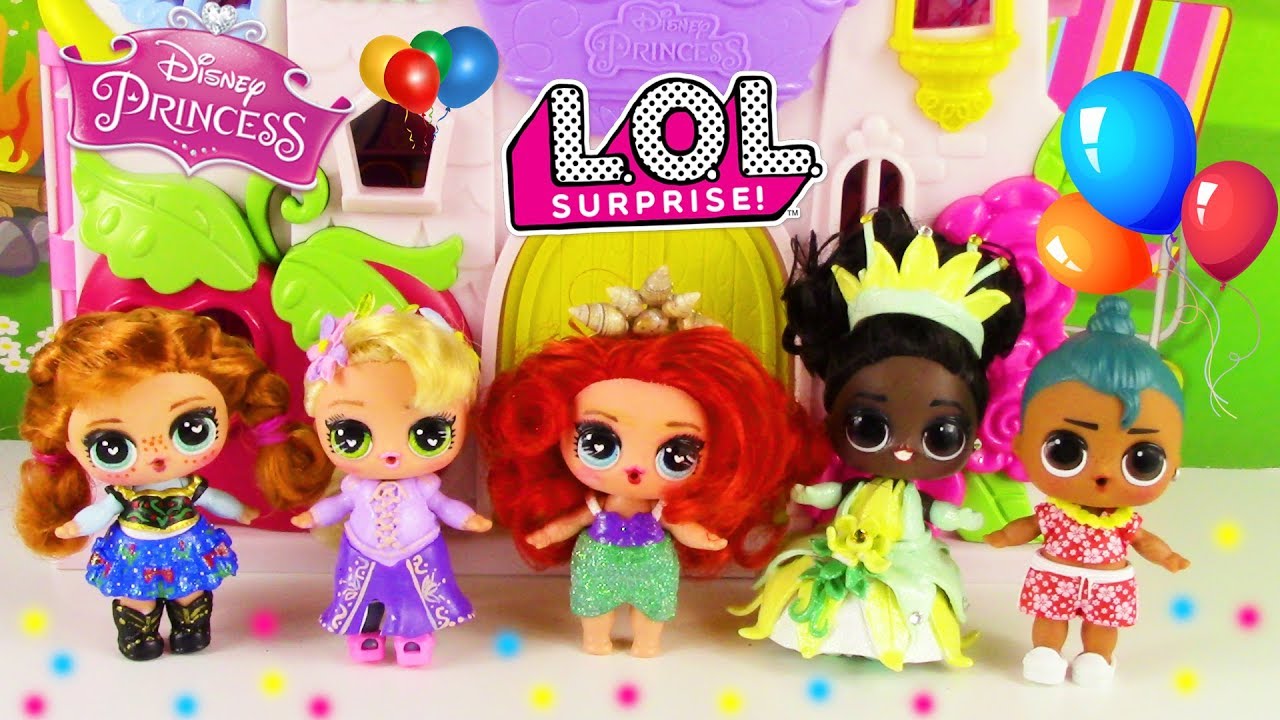 LOL OMG Makeover DIY Custom Party Disney Princess Birthday - YouTube