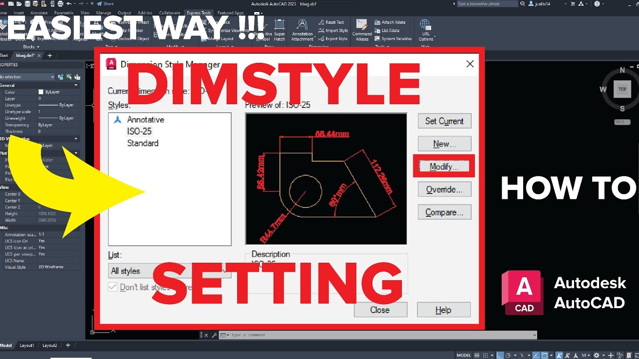 Best Dimstyle Setting In AutoCAD YouTube Best Dimstyle Setting In AutoCAD YouTube