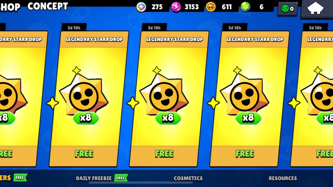 😍MORE FREE LEGENDARY DROP!!!🎁🎁🎁|GIFTS Brawl Stars🍀 /Concept - YouTube