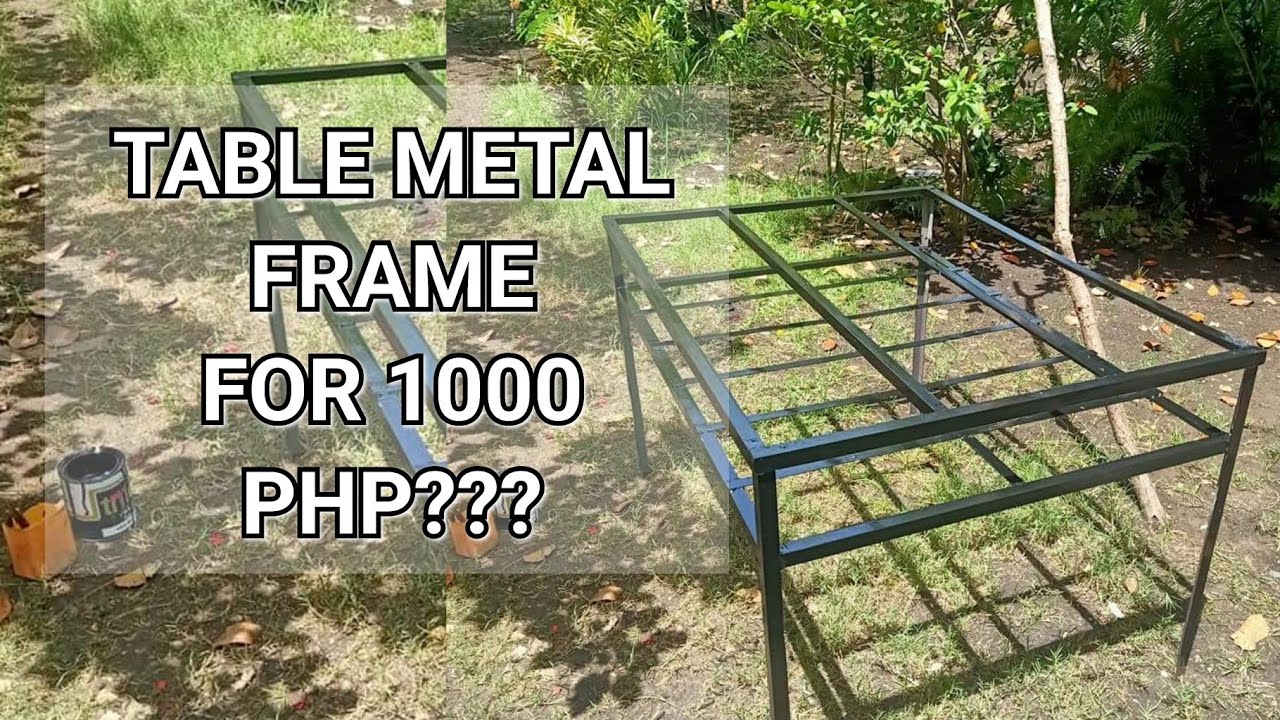 DIY DINING TABLE - METAL & WOOD - YouTube