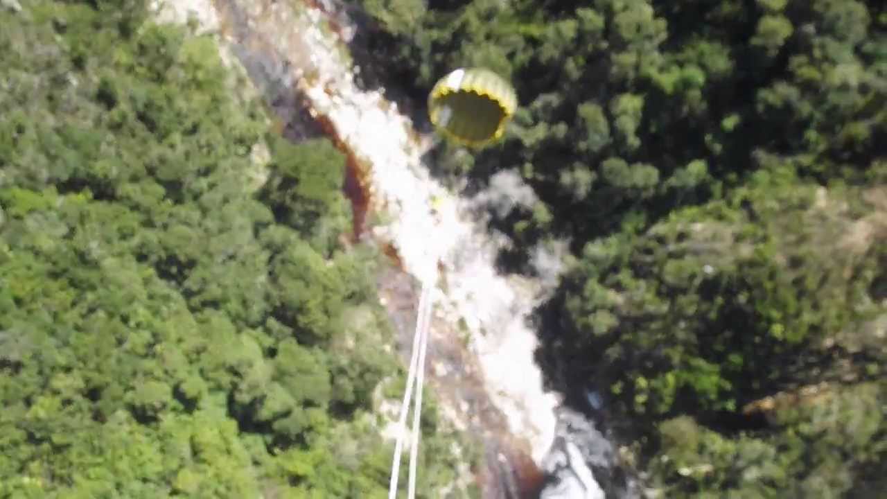INFLATABLE PARACHUTE JUMP TO SAFETY FROM SKYSCRAPER TESTED - YouTube