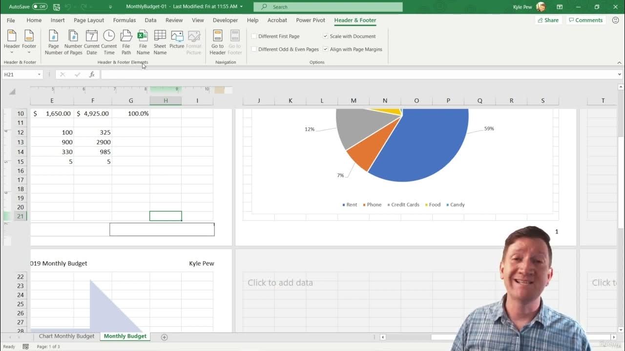 005 Adding Header and Footer Content - YouTube