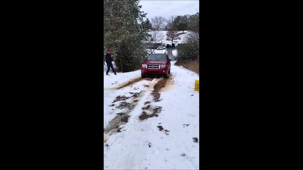 2010 ford escape in snow - YouTube