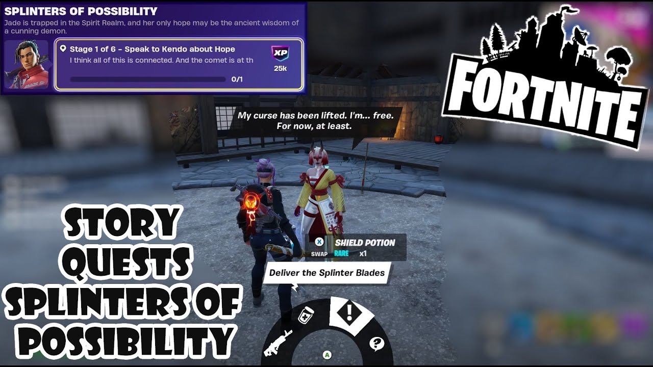 Fortnite Story Quests "Splinters of Possibility". Deliver Splinter ...