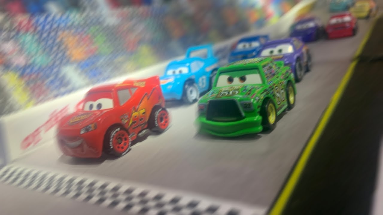 Disney Pixar Cars Stop-Motion Diecast Race | Final Two Laps At Dinoco ...