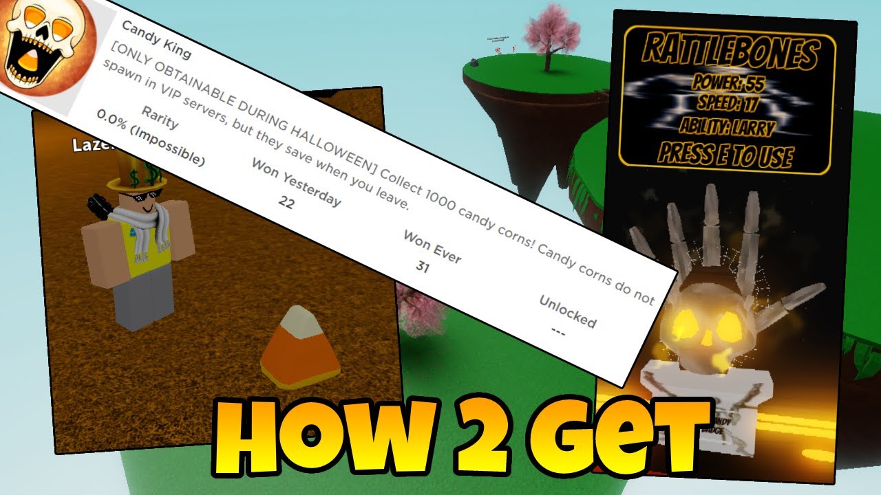 Slap Battles | How to get CANDY KING Badge and RATTLEBONES GLOVE ...