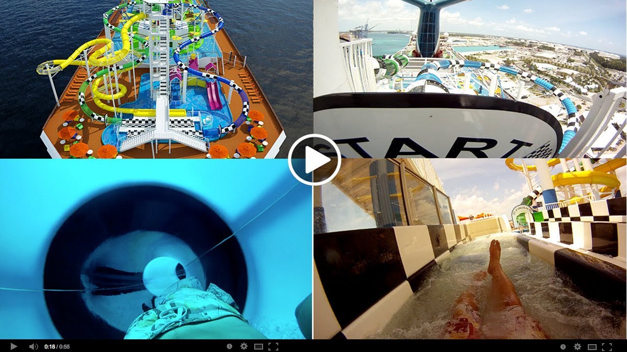 Water Slide - Carnival Sunshine Water Works (GoPro) - YouTube