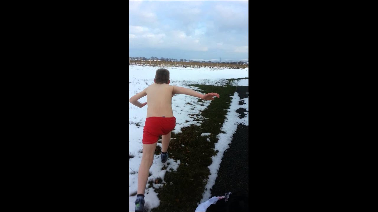 Snow in boxers - YouTube