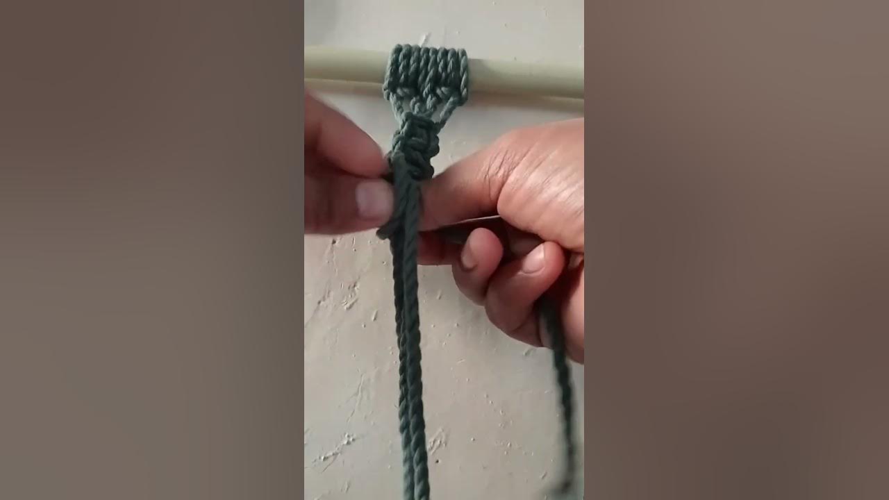 macrame berry knot , basic macrame knot how to macrame berry knot #shorts - YouTube