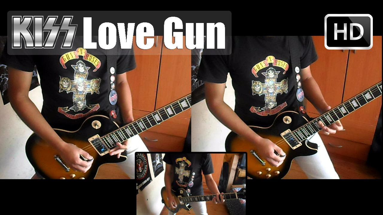 KISS - Love Gun Instrumental guitar cover with solo HD - YouTube