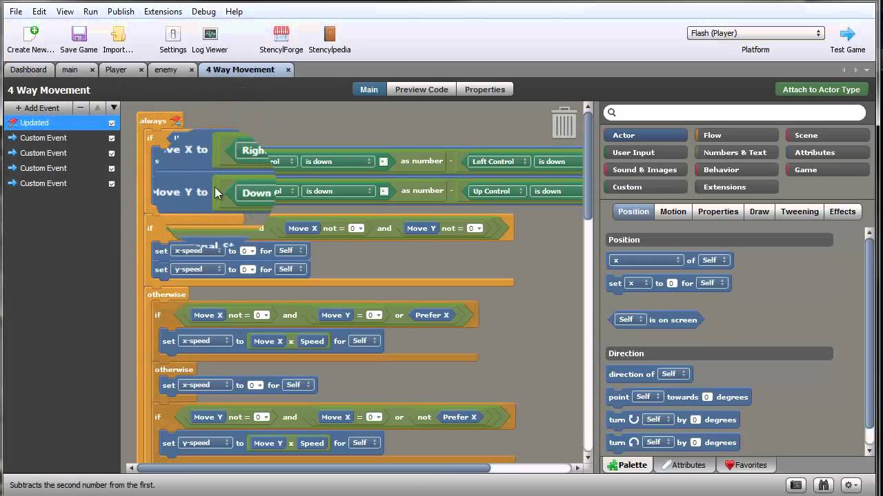 Stencyl - Introducción a comportamientos (Behaviors) - YouTube
