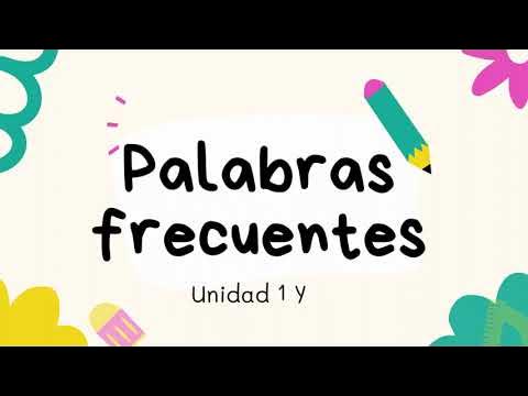 Kinderganten Spanish high frequency words UNITS 1 and 2. Palabras ...