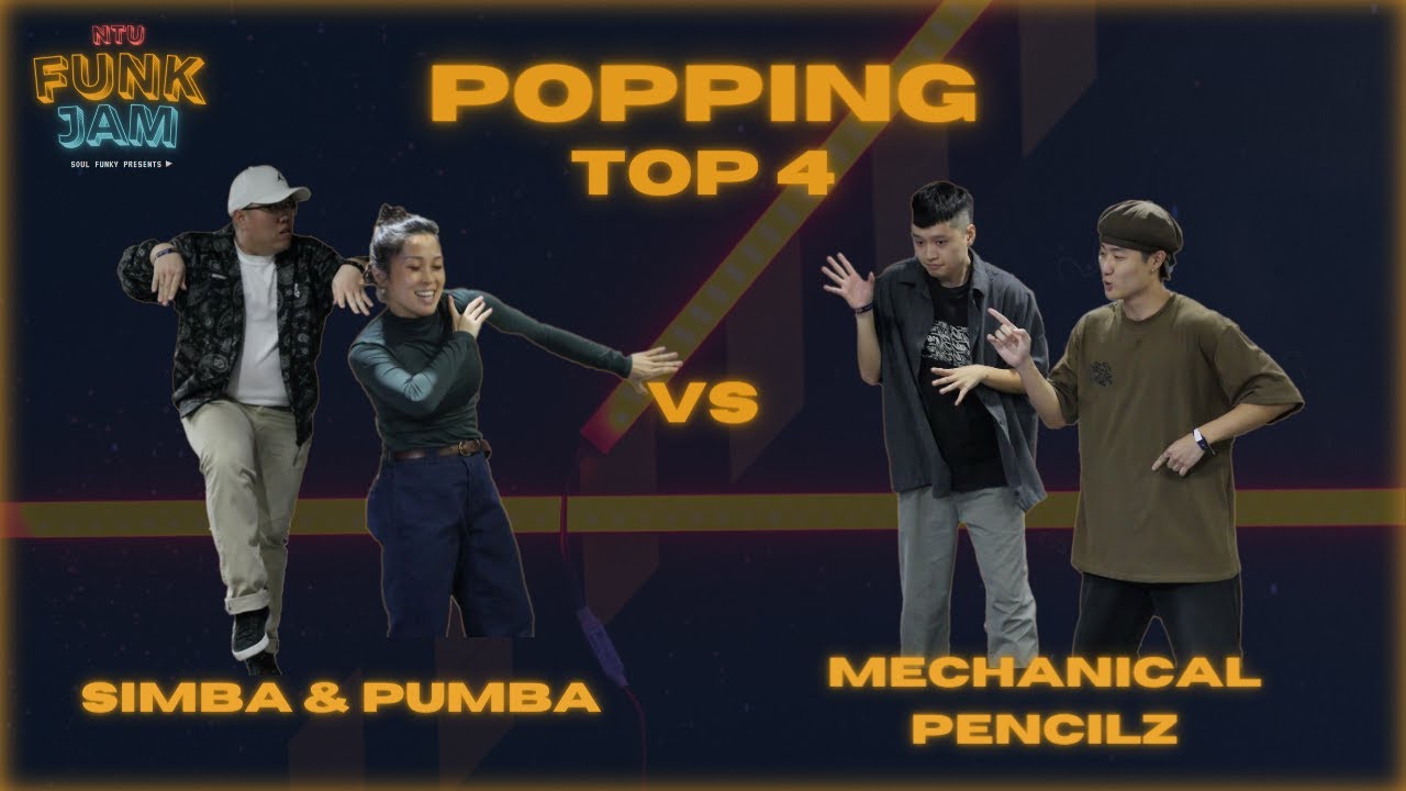 SIMBA & PUMBA vs MECHANICAL PENCILZ | Popping Top 4 | NTU Funk Jam 2023 ...