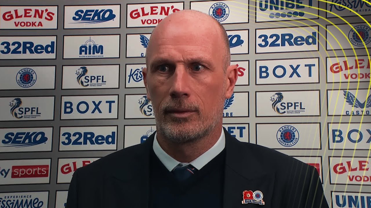 Rangers manager Philippe Clement in conversation after 1-0 win against ...