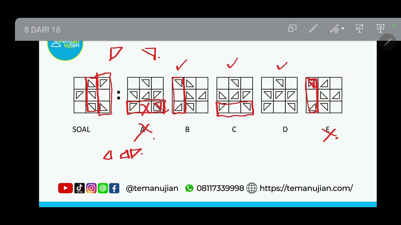 Pembahasan Soal Gambar Spasial Figural Tes TPA TIU TPS Psikotes(4 ...