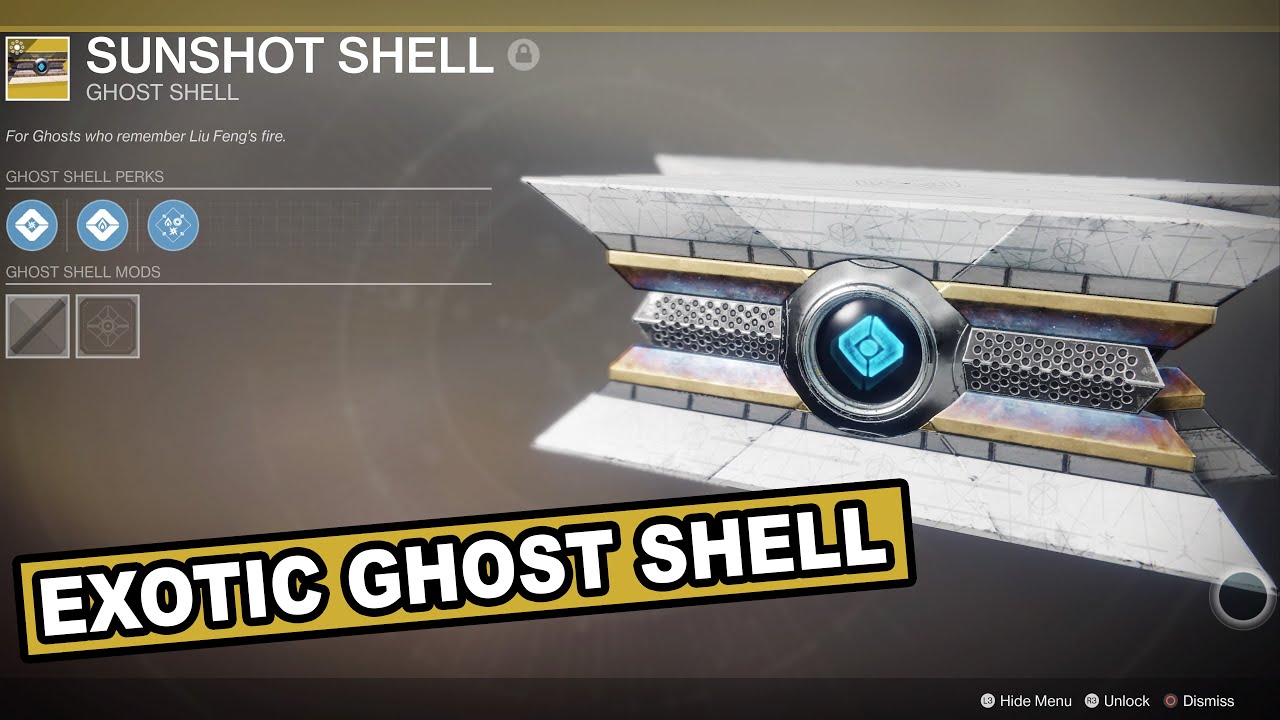 Destiny 2 || Forsaken || Exotic Ghost Shell || Sunshot Shell - YouTube