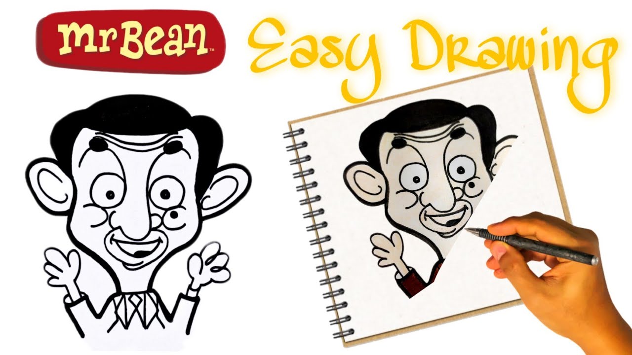 Draw Mr.Bean in easy steps | Cartoon Drawing | #drawingwithdidi #mrbean ...