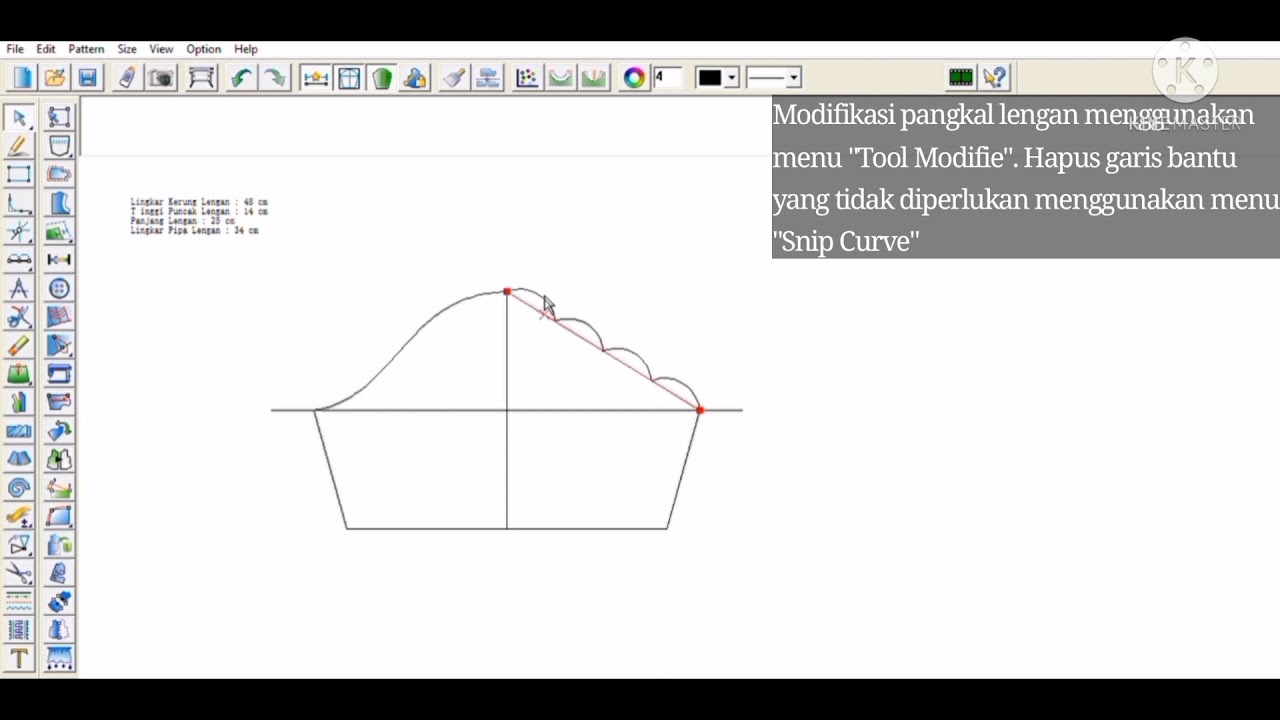 Pembuatan Pola Dasar Lengan Menggunakan Software RP-DGS - YouTube